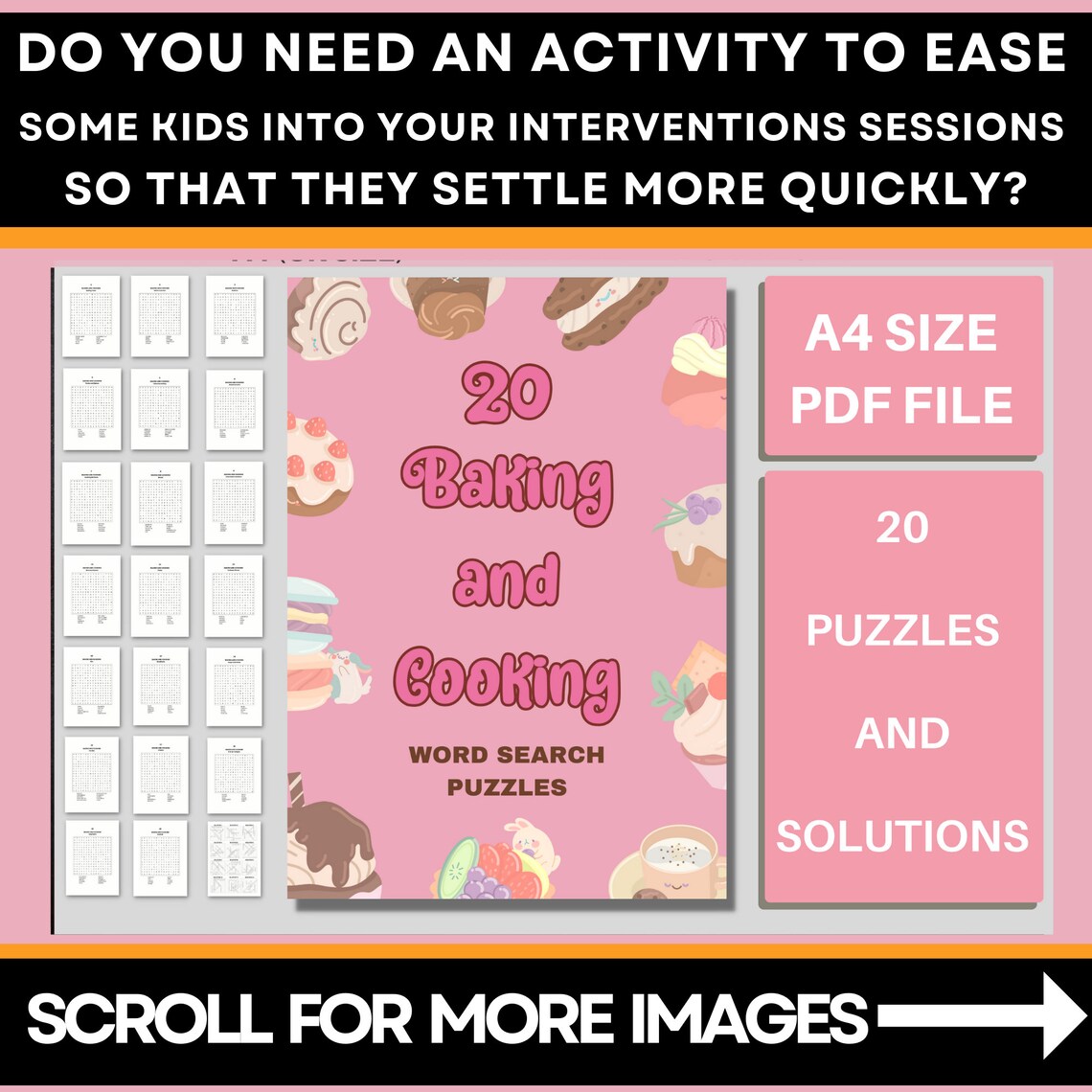 20 Baking and Cooking Word Search Puzzles - for Tas Who Want to Relax ...