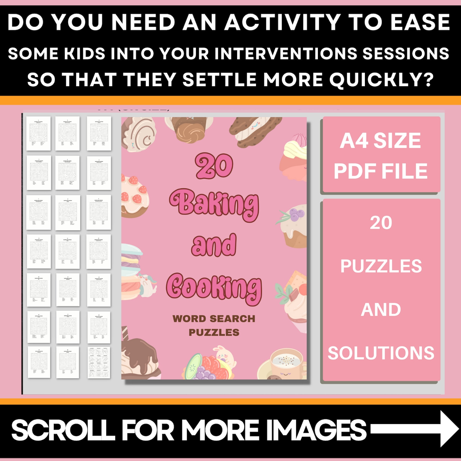 20 Baking and Cooking Word Search Puzzles - for Tas Who Want to Relax ...