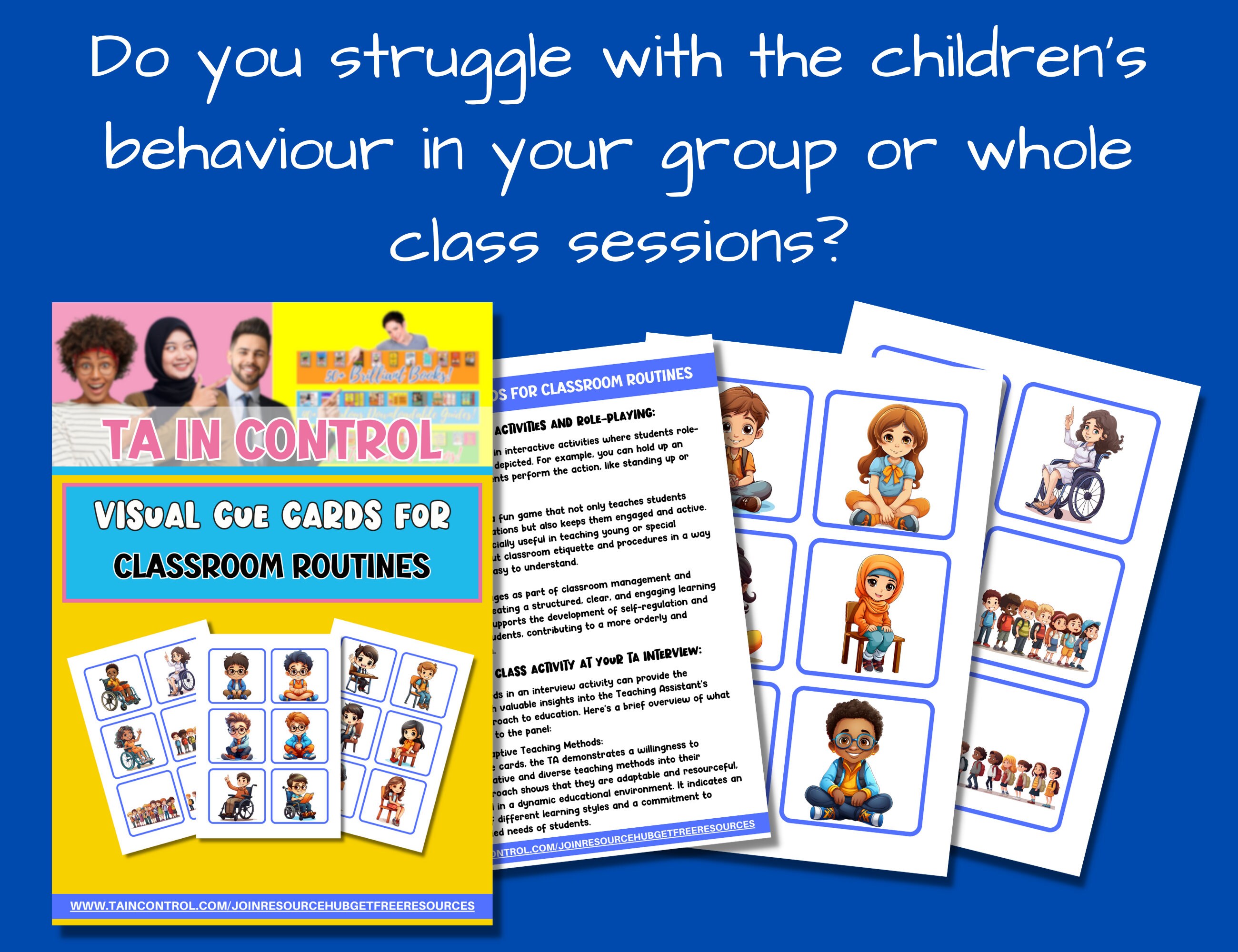 Visual Cue Cards for Classroom Routines Primary or Secondary School ...