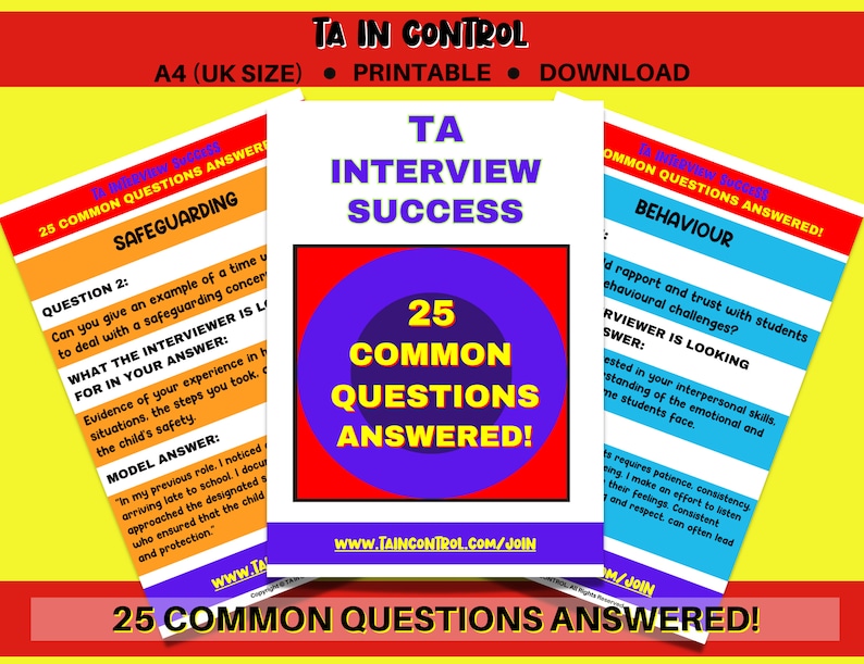 25 TA Interview Questions Answered - Primary or Secondary School - TA ...