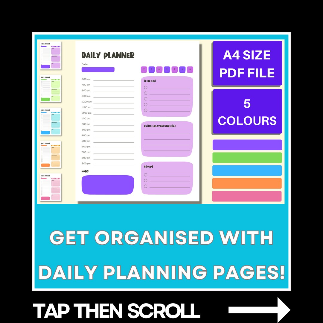 Teaching Assistant Daily Planner: Printable TA Planner Page (PDF) - Etsy