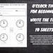 O Clock Time - Telling Time Worksheets - Primary School - TA in Control ...