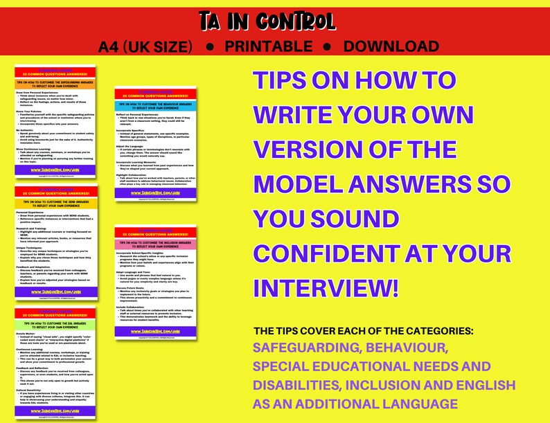 25 TA Interview Questions Answered - Primary or Secondary School - TA ...