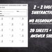 1,2 and 3 Digit Subtraction No Regrouping Subtraction Worksheets ...