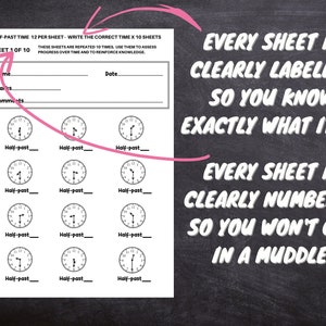 Half-past Time - Telling Time Worksheets - Primary School - TA in ...