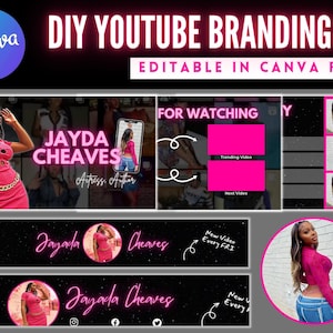 Youtube Branding Kit Editable Canva Templates Youtube - Etsy