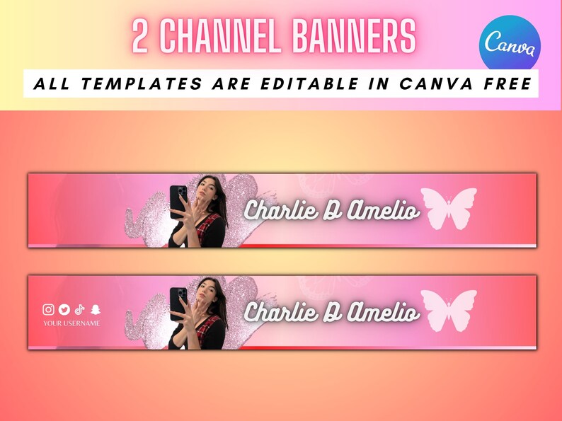Editable Animated Intro & Outro, Channel Banner and Logo Trendy Youtube ...