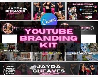 Editable Animated Intro & Outro, Channel Banner and Logo Trendy Youtube Intros Youtube Branding ...