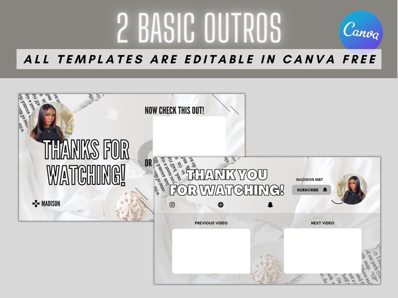 Editable Animated Intro & Outro, Channel Banner and Logo Trendy Youtube Intros Youtube Branding ...