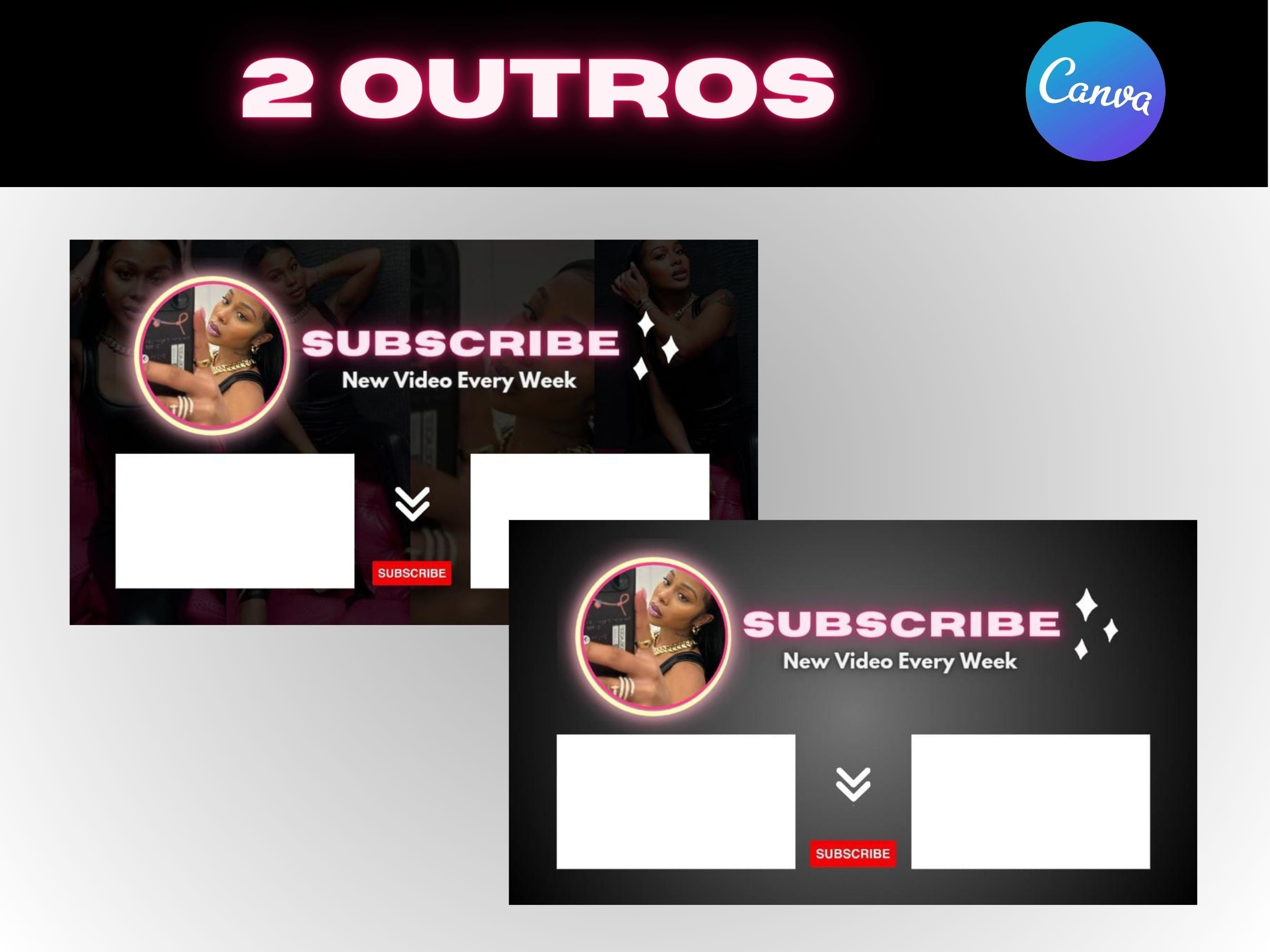 Editable Intro & Outrothumbnail Channel Banner and Logo - Etsy