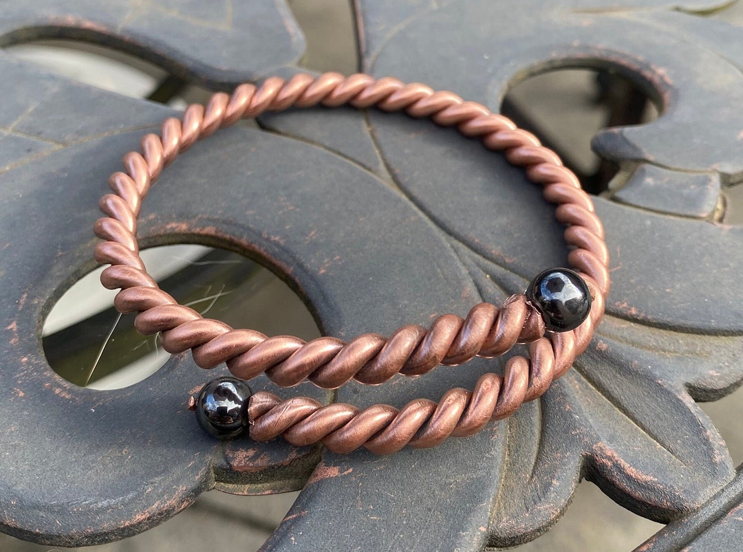 Lakhovsky Coil Bracelet With Magnetised Hematite. - Etsy