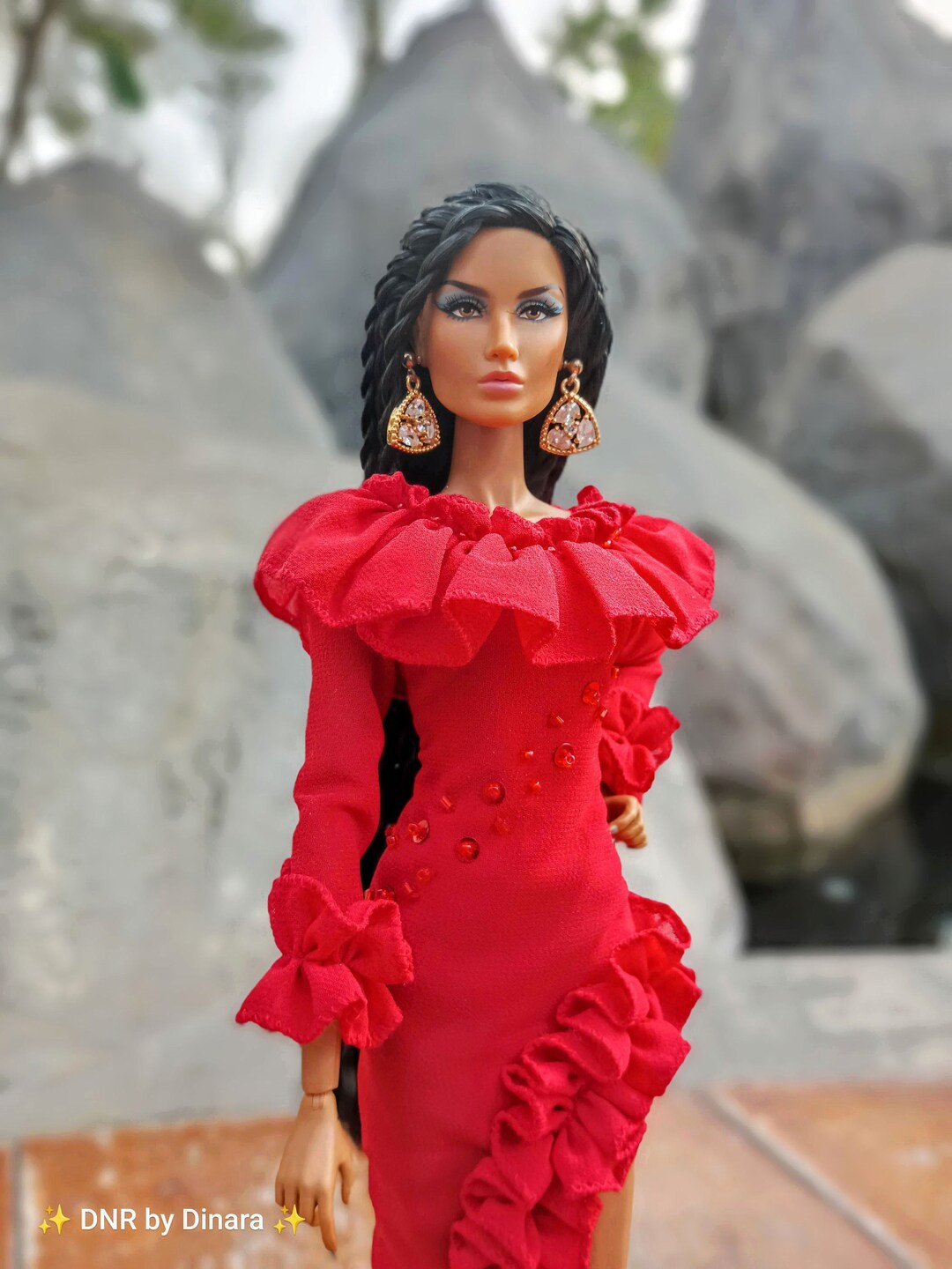 Fashion Royalty Doll Outfit Dress, Salsa Gown, Unique Cut for Fashion ...