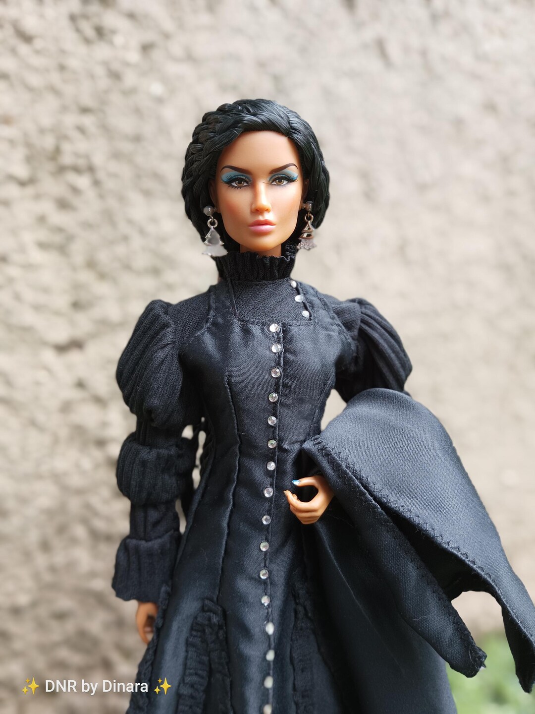 Elphaba Wicked Inspired Doll Outfit: Handmade Cloak Dress for Barbie ...