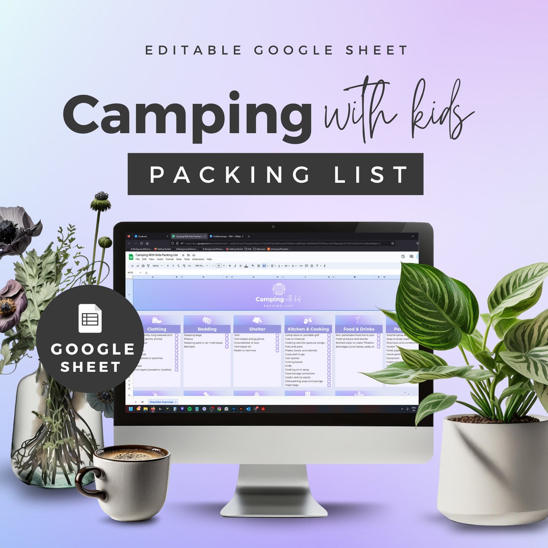 Camping With Kids Packing List | Google Doc Checklist | Outdoor ...