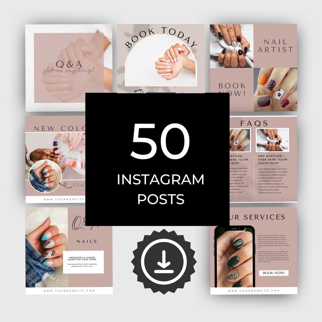 Instagram Social Media Posts for Nail Techs Nail Design - Etsy