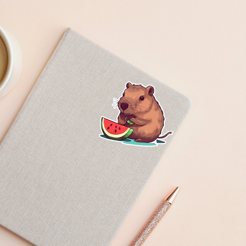 Capybara Sticker Capybara Vinyl Decal Laptop Sticker Water - Etsy
