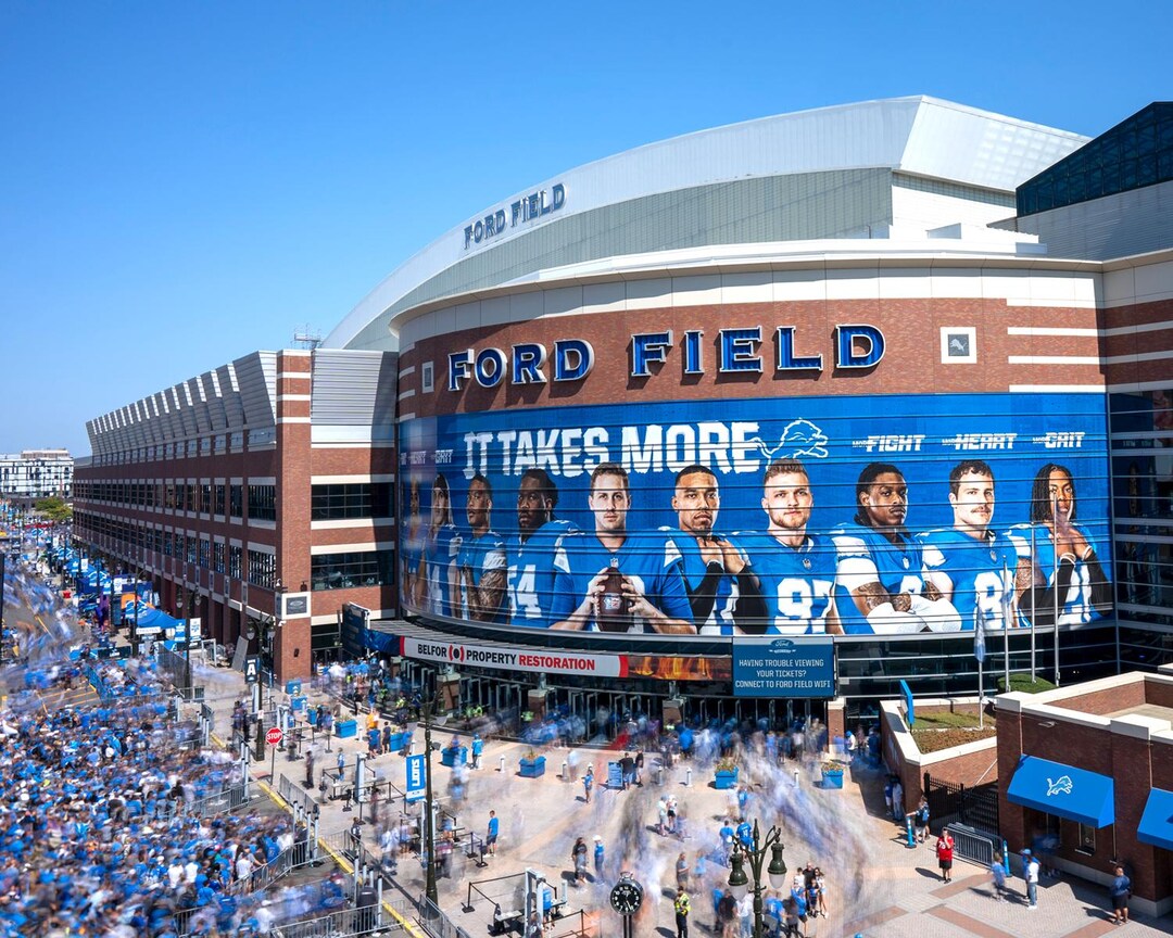Ford Field Detroit Lions Print: Game Day Wall Art - Etsy