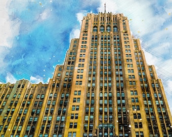 Fisher Building Wall Art - Etsy