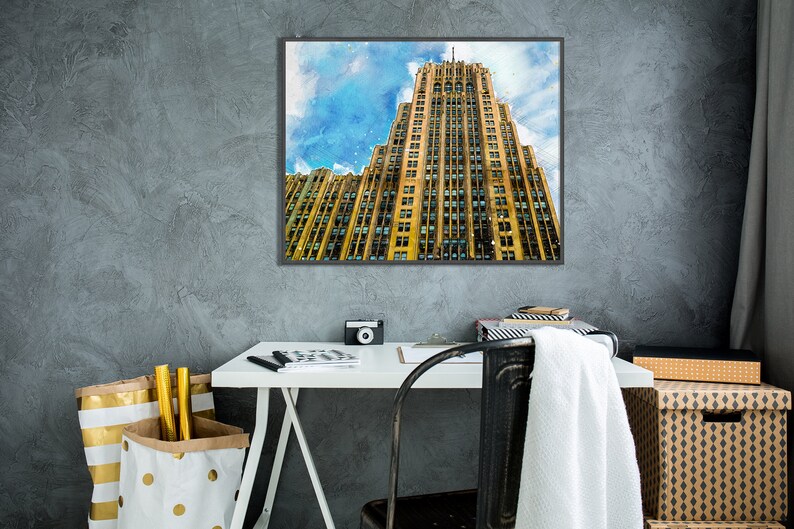 Fisher Building Detroit Print: Fine Art Watercolor Paper - Etsy