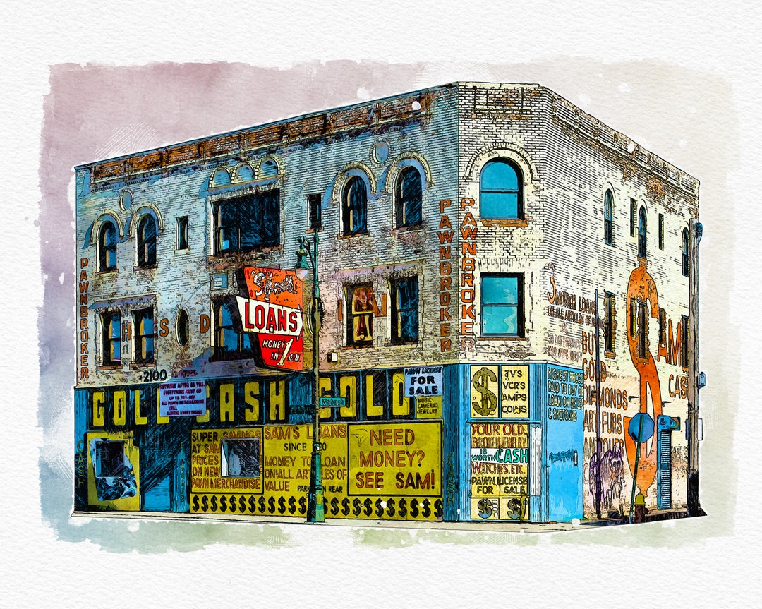 Gold Cash Gold, Detroit, Michigan Detroit Print, Fine Art Print, Wall ...