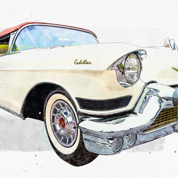 Cadillac Print - Etsy