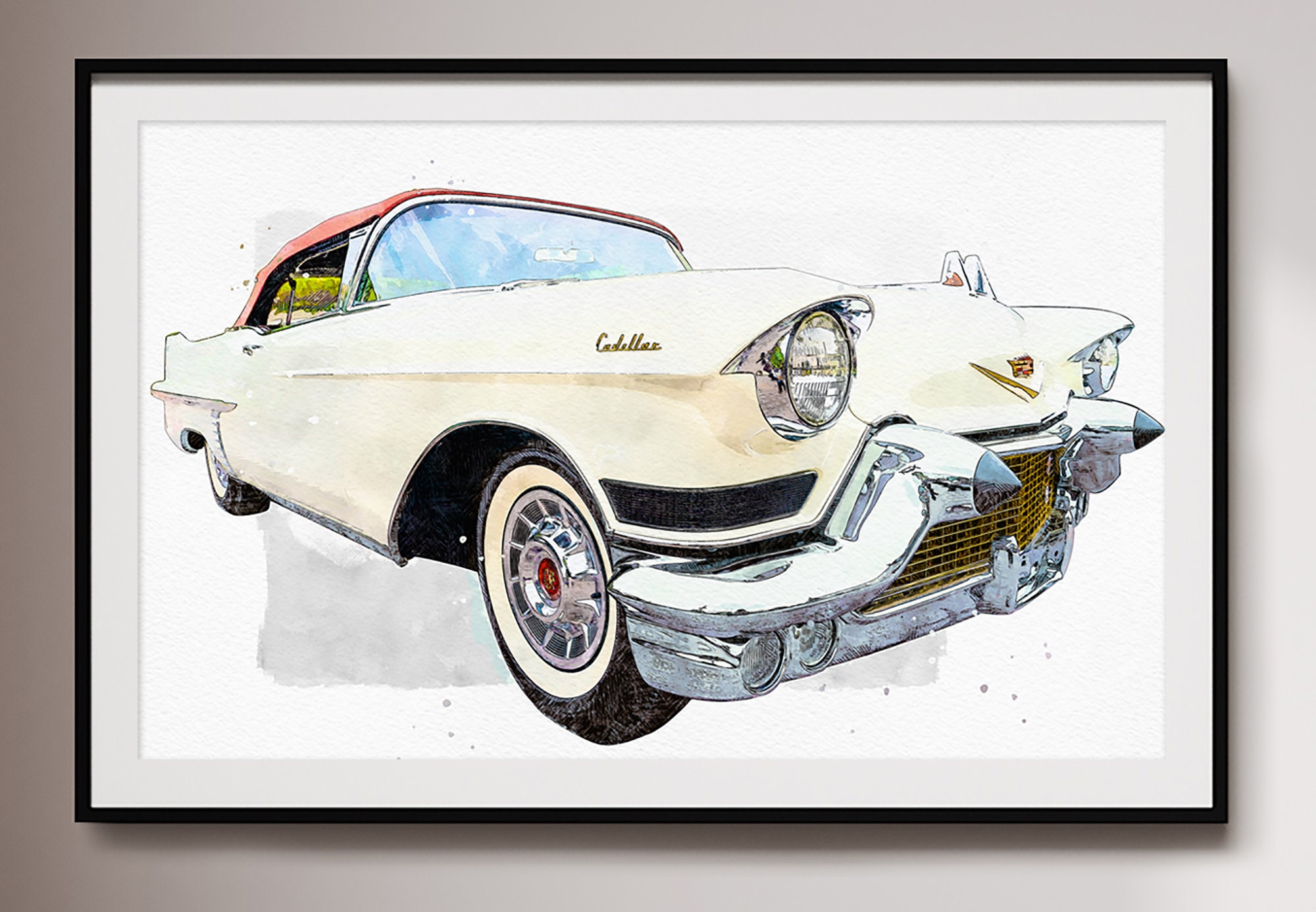 1957 Cadillac Series 62 Fine Art Print: Vintage Car Wall Art - Etsy