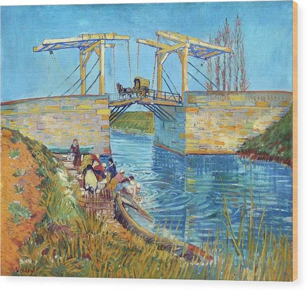 Famous Bridge Painting Nautical Art Van Gogh Coastal Wood - Etsy