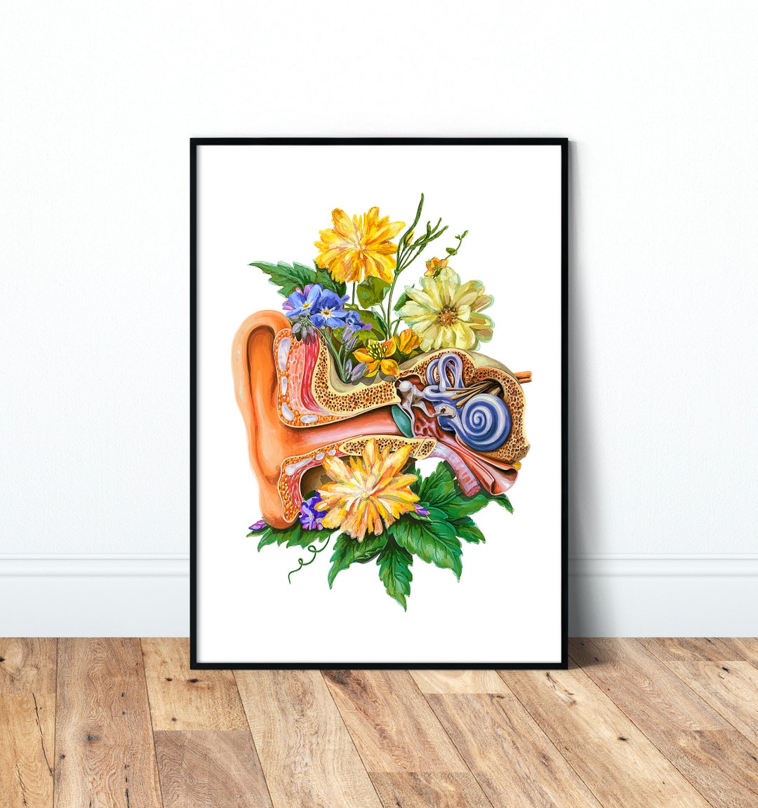 Audiology Art Ear Anatomy Poster ENT Nurse Gift Ear Art - Etsy
