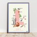 California Map, Pink California Poster, Illustrated Landmark Map, Pink ...