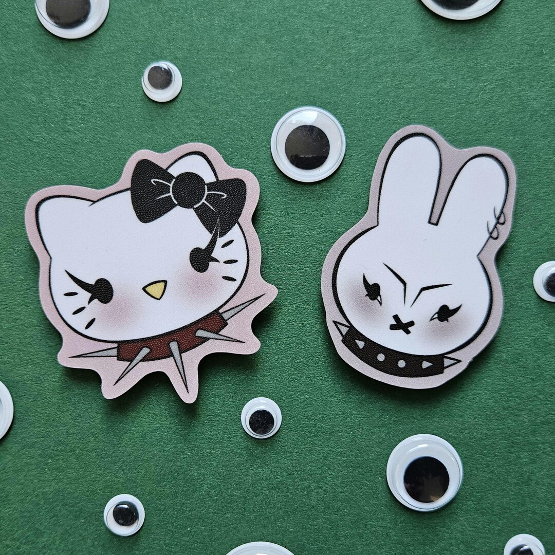 Nijntje Miffy Hello Kitty Alternative Goth Egirl Emo Stickers - Etsy