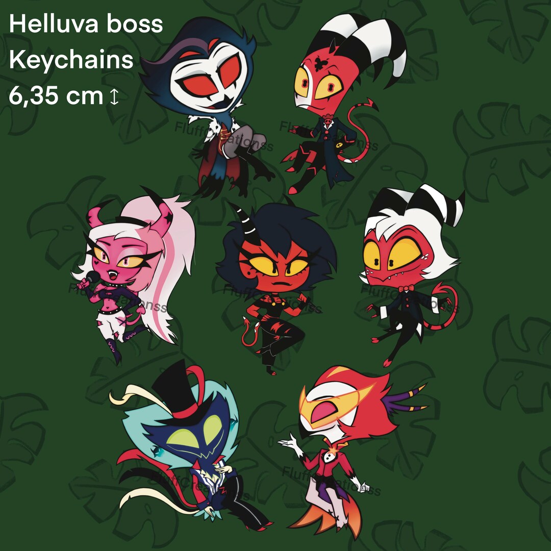 Helluva Boss Keychains Stolas Blitz Verosika Asmodeeus Vasaago Moxxie ...