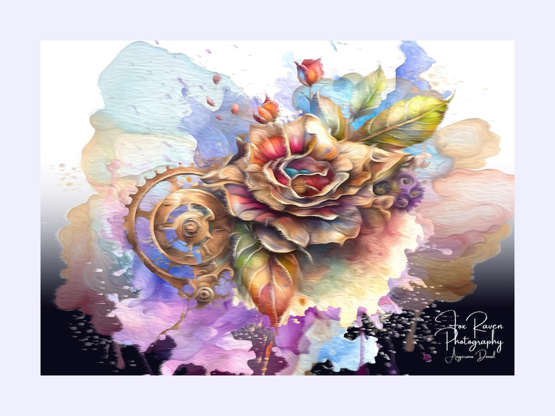 Steampunk Flower 1 Digital Art - Private Use Only - Etsy