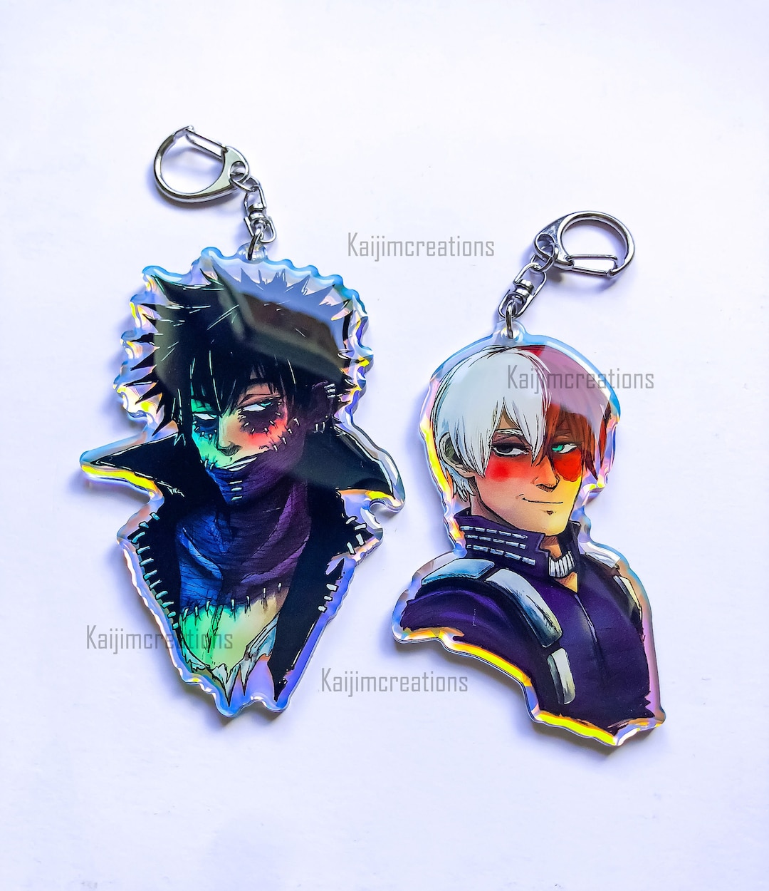 Todoroki Brothers Holo Keychains [dabi - Touya Todoroki - Shouto Todoroki] - Etsy