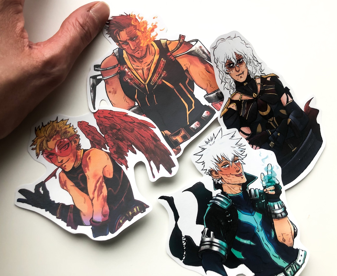 HERO&VILLAIN SWAP Stickers hawks Endeavor Shigaraki and - Etsy UK
