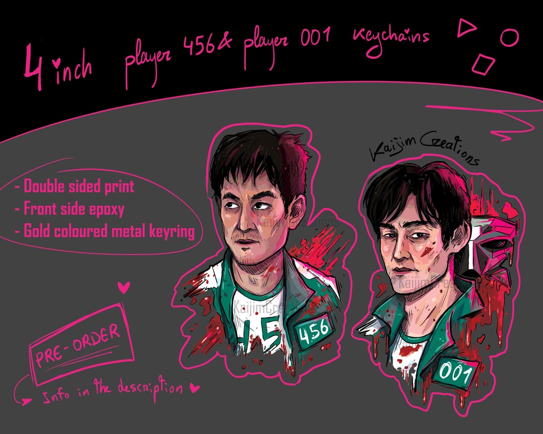 Player 456 & 001 Keychains pre-order - Etsy