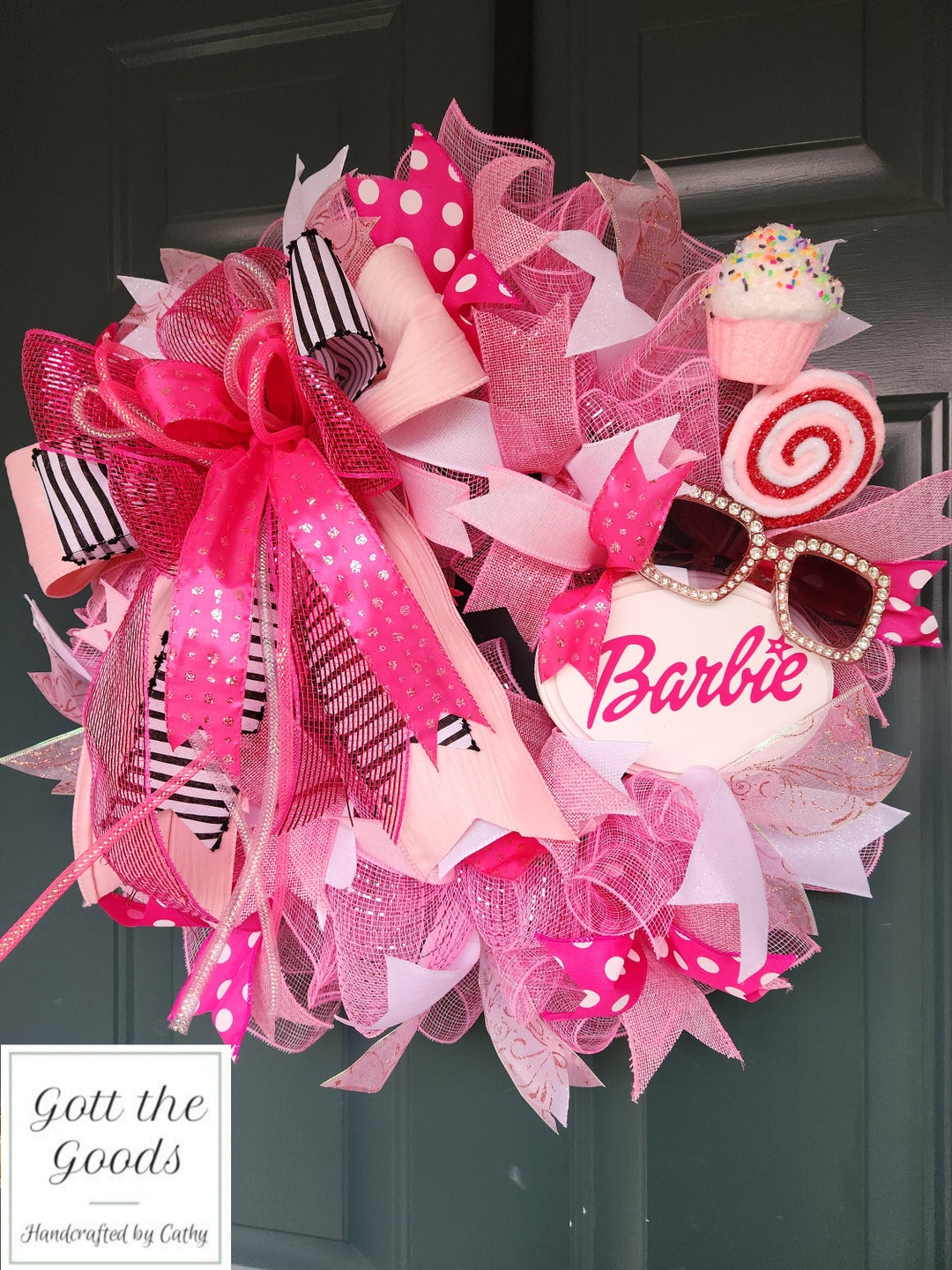 Barbie Wreath, Pink Decor, Baby Girl Wreath, Barbie Decor, Pink Wreath ...