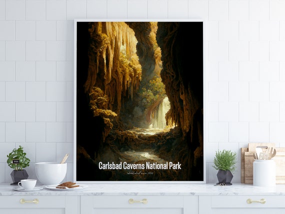 Carlsbad Cavern National Park Poster United States Parks - Etsy