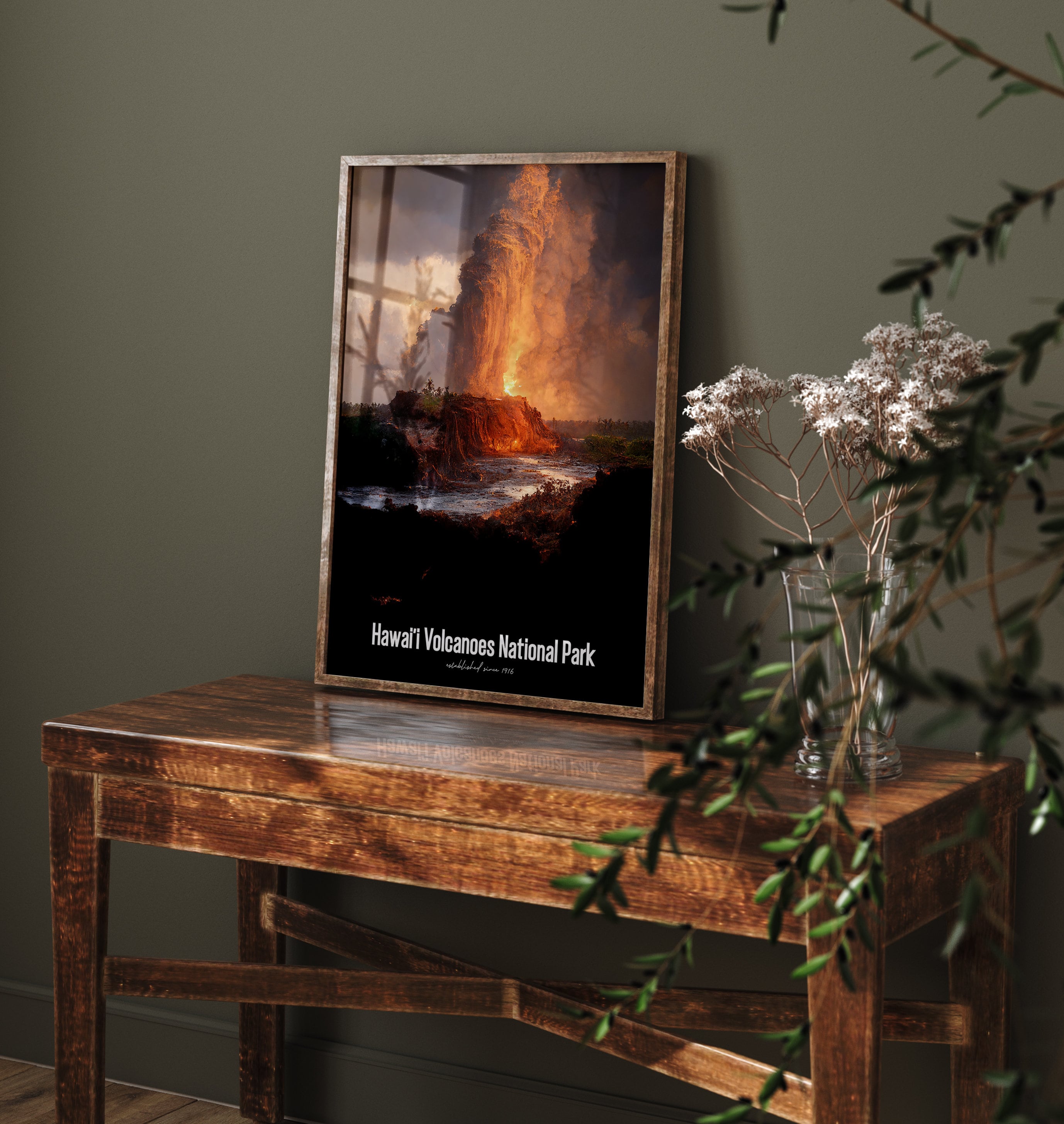 Hawaii Volcanoes National Park Poster • United States Parks Collection ...