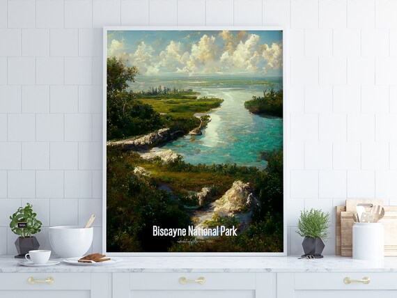 Biscayne National Park Poster United States Parks Collection - Etsy