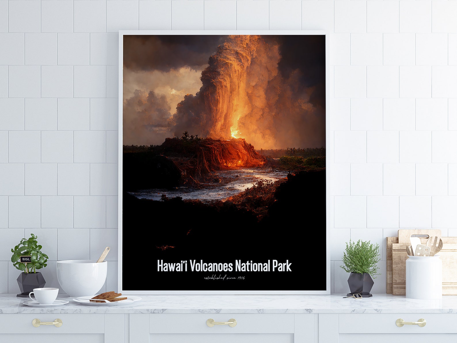 Hawaii Volcanoes National Park Poster • United States Parks Collection ...