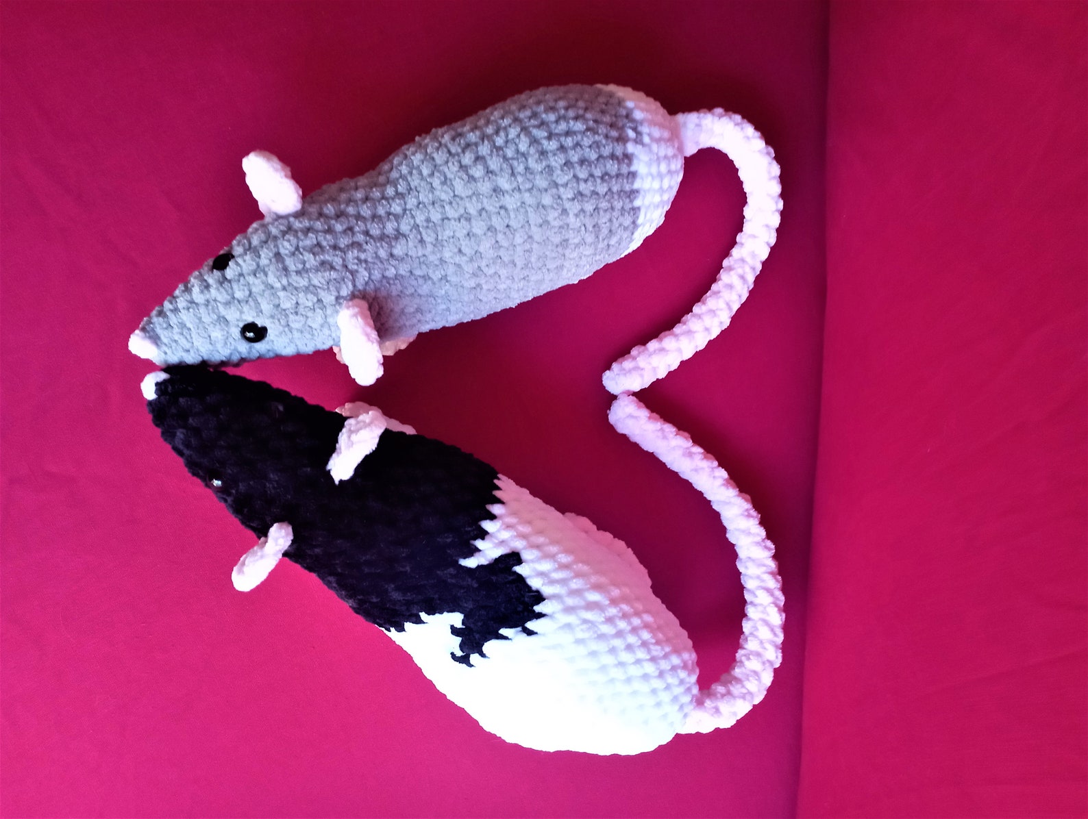 Cute Pet Rat Crochet Plushie, Ratto Da Compagnia All'uncinetto, Fancy ...
