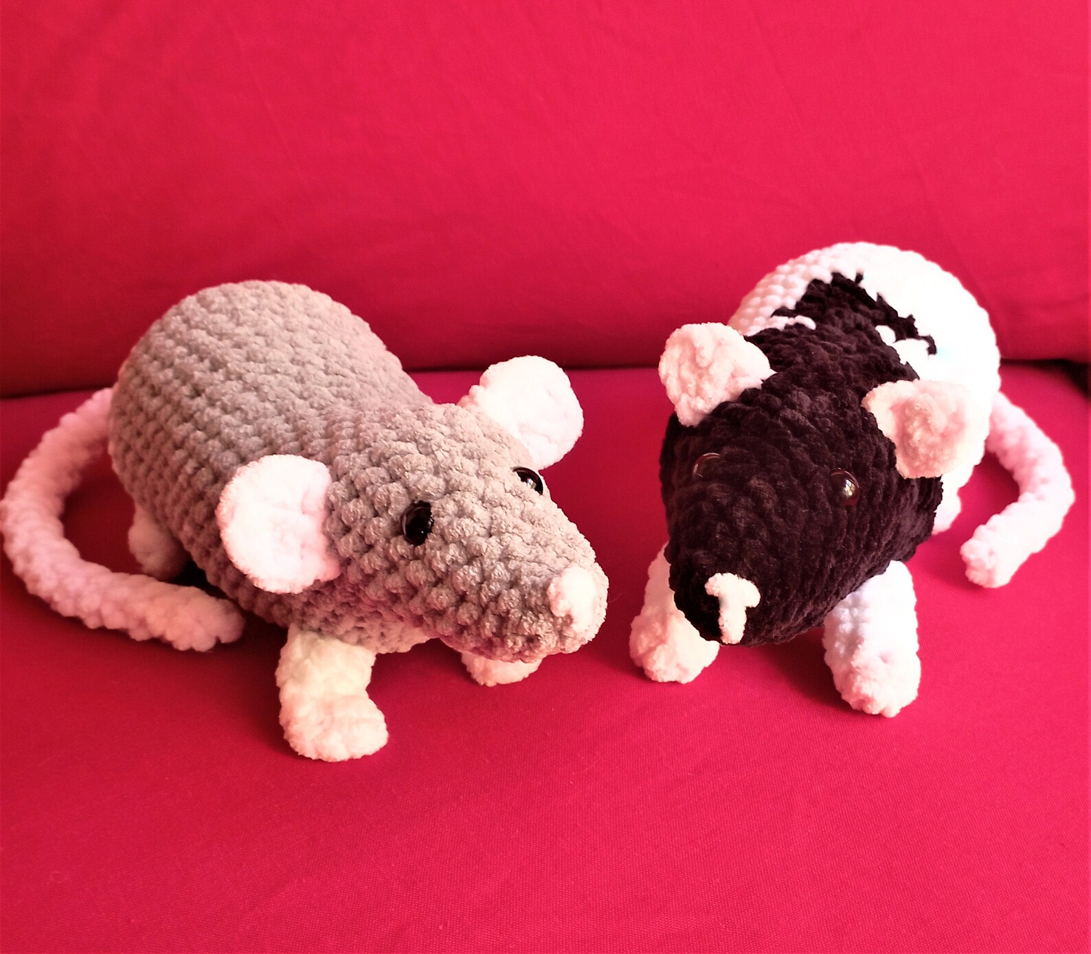 Cute Pet Rat Crochet Plushie, Ratto Da Compagnia All'uncinetto, Fancy ...