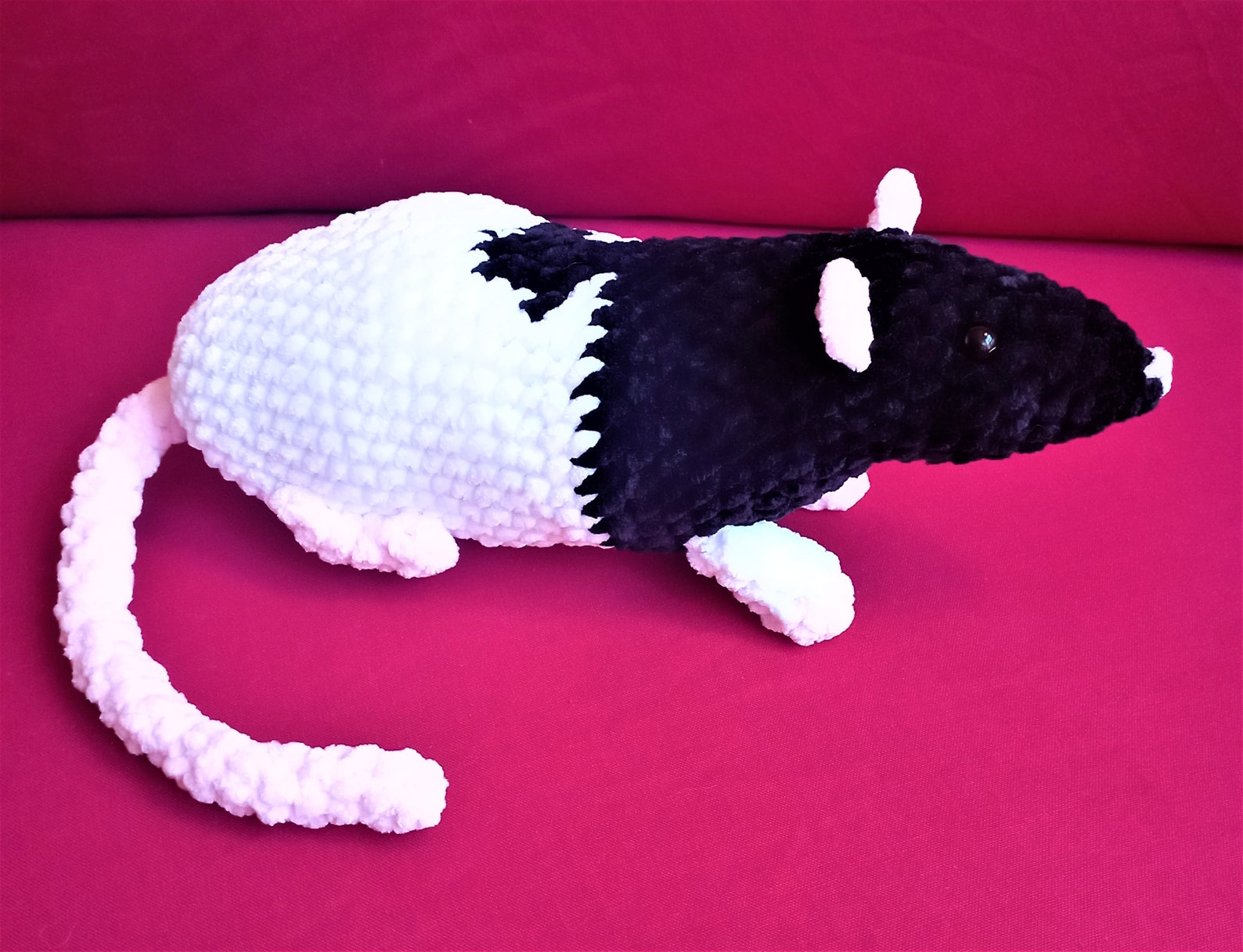 Cute Pet Rat Crochet Plushie, Ratto Da Compagnia All'uncinetto, Fancy ...