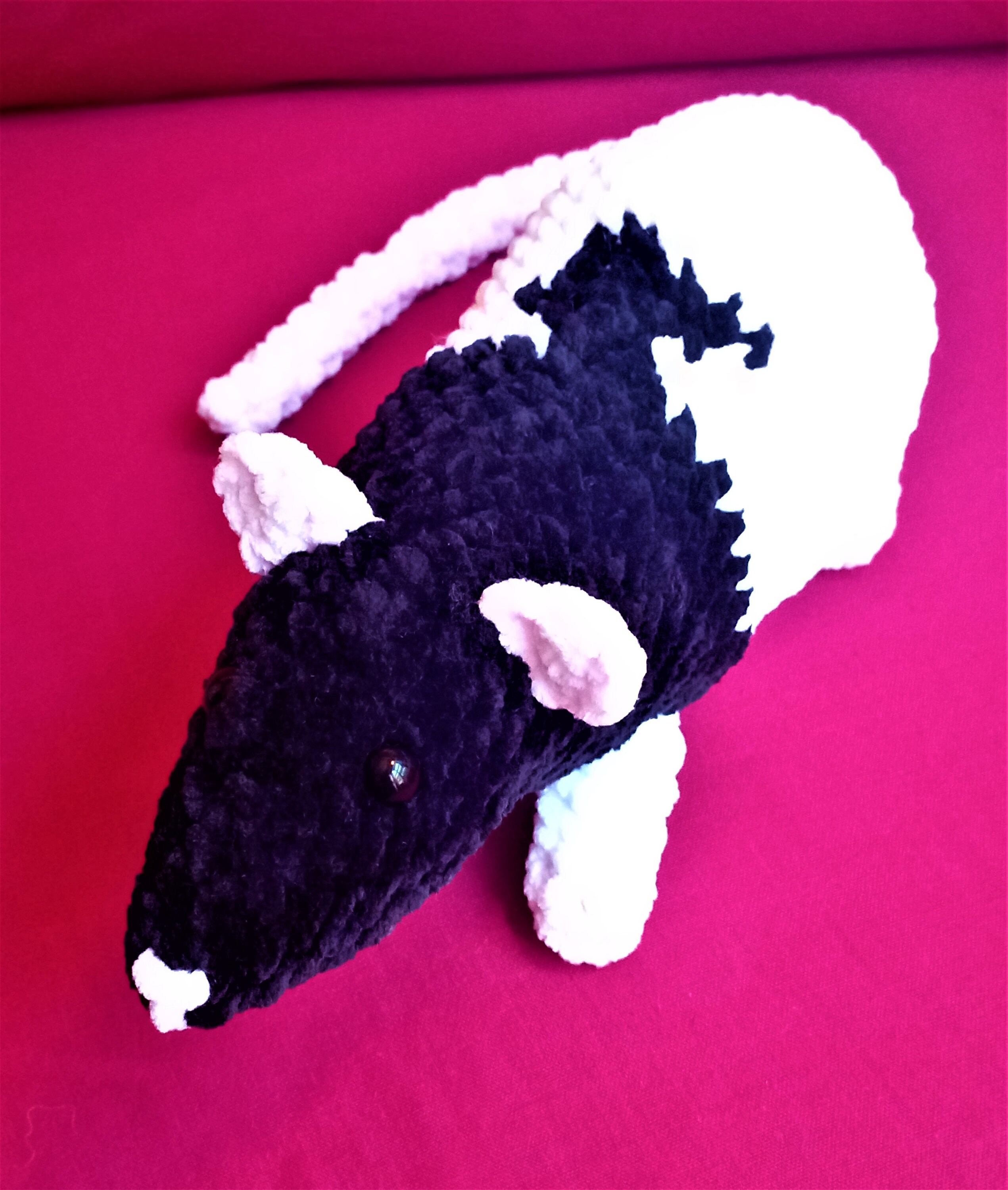 Cute Pet Rat Crochet Plushie, Ratto Da Compagnia All'uncinetto, Fancy ...