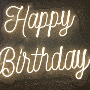 Happy Birthday LED Neon Sign, Birthday Sign, Event & Party Sign, LED ...