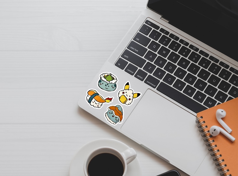 Pokémon SUSHI Cute Kawaii Sticker Set Pikachu, Bulbasaur, Squirtle ...