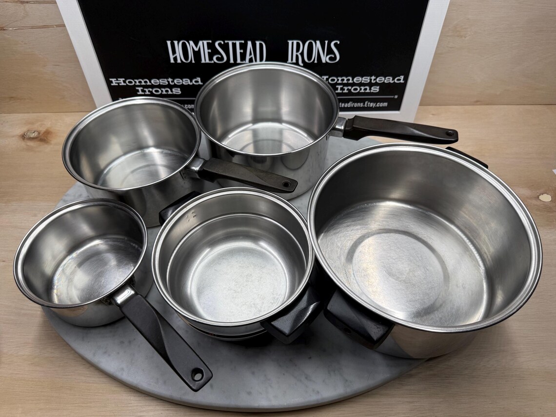 Vintage Ekco Flint Ware Stainless Steel Set - Etsy
