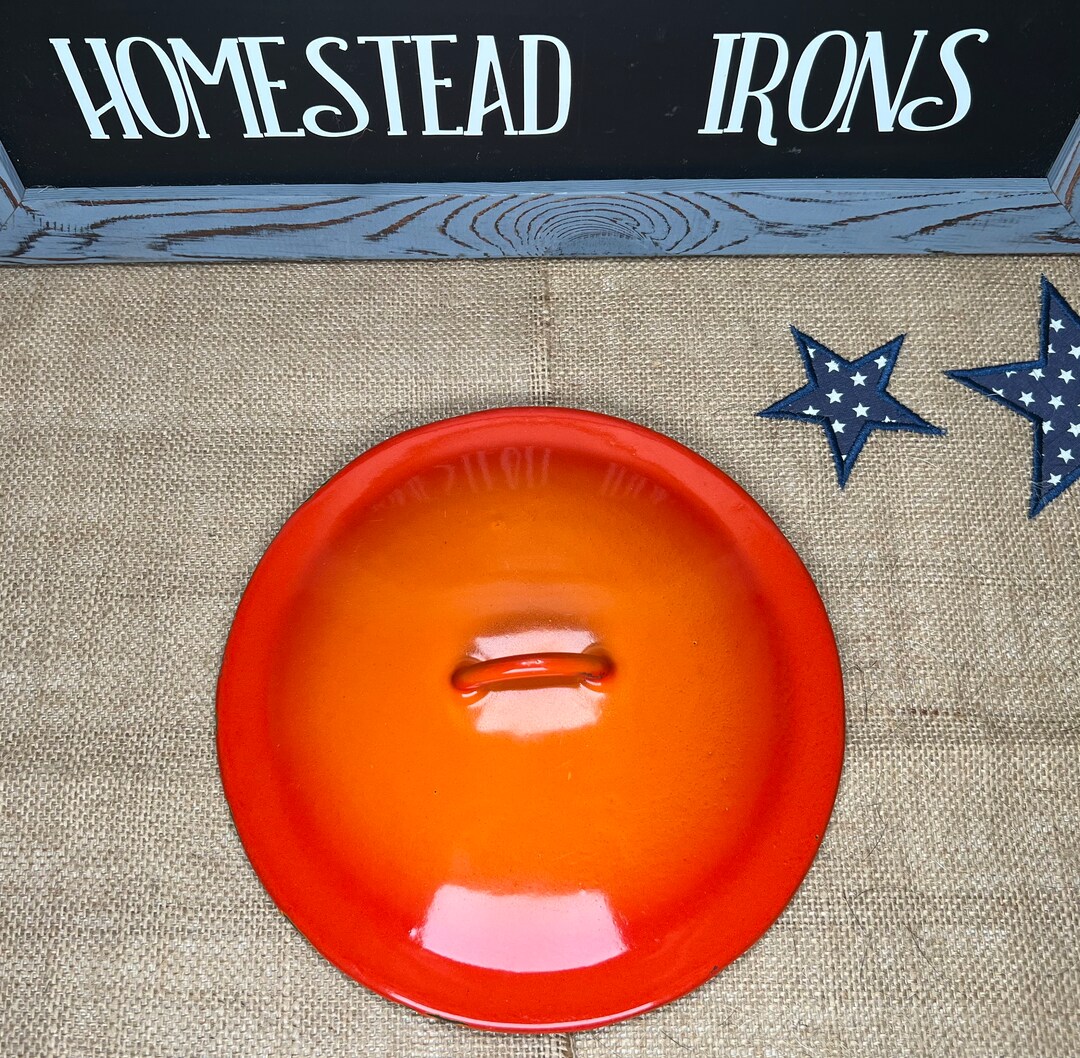 Vintage Enameled Cast Iron Lid #18 - Etsy