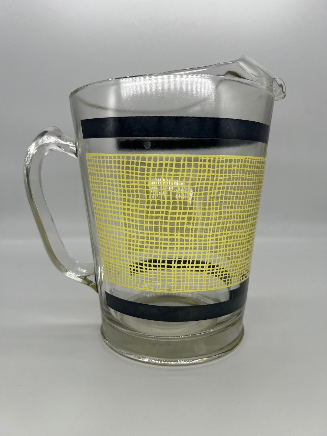 Beautiful Vintage Glass Pitcher - Etsy