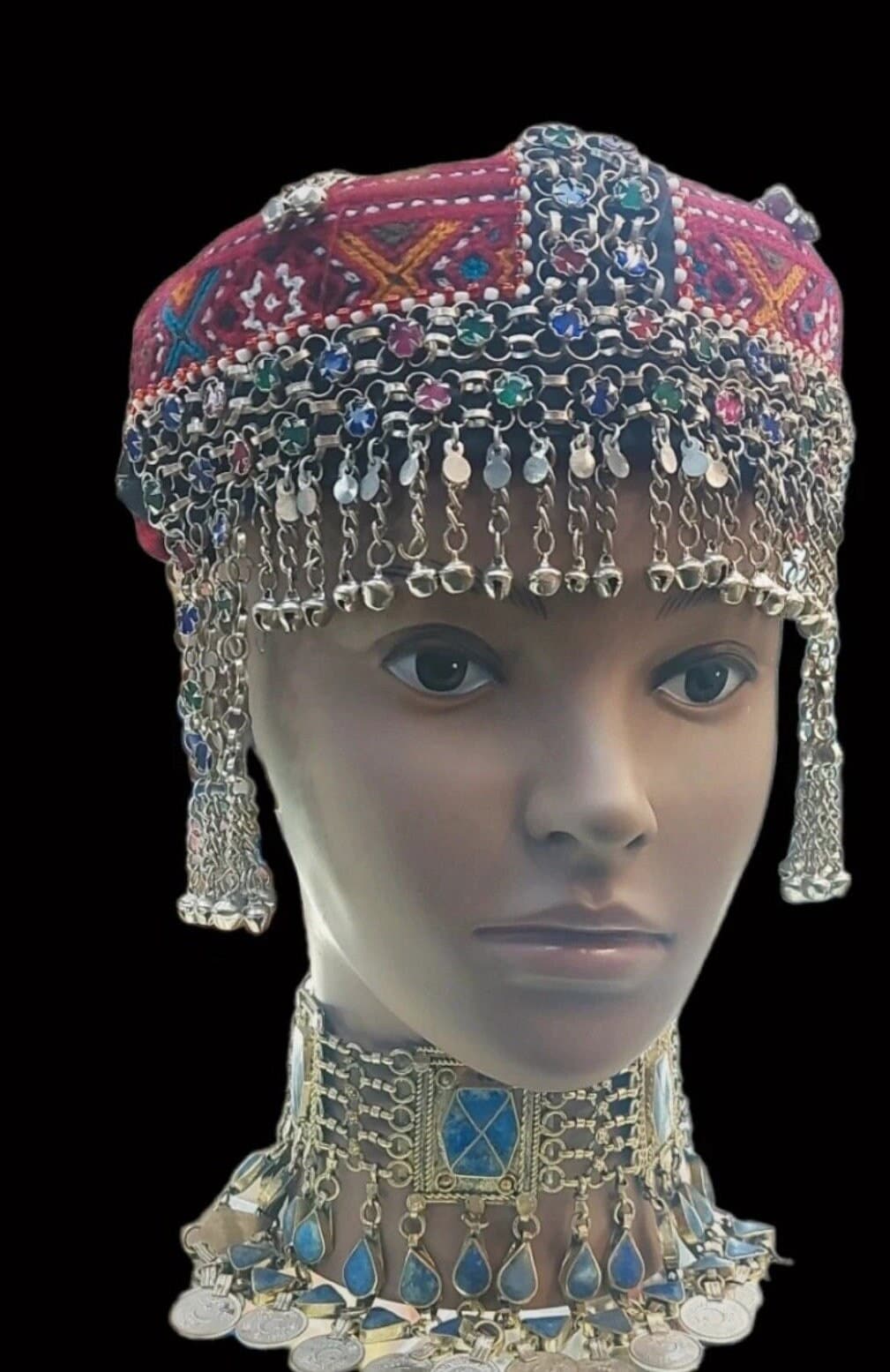 Afghan Hat Headpiece Halima Sultan Kashmiri Afghani Cap Tajik Pashtun ...